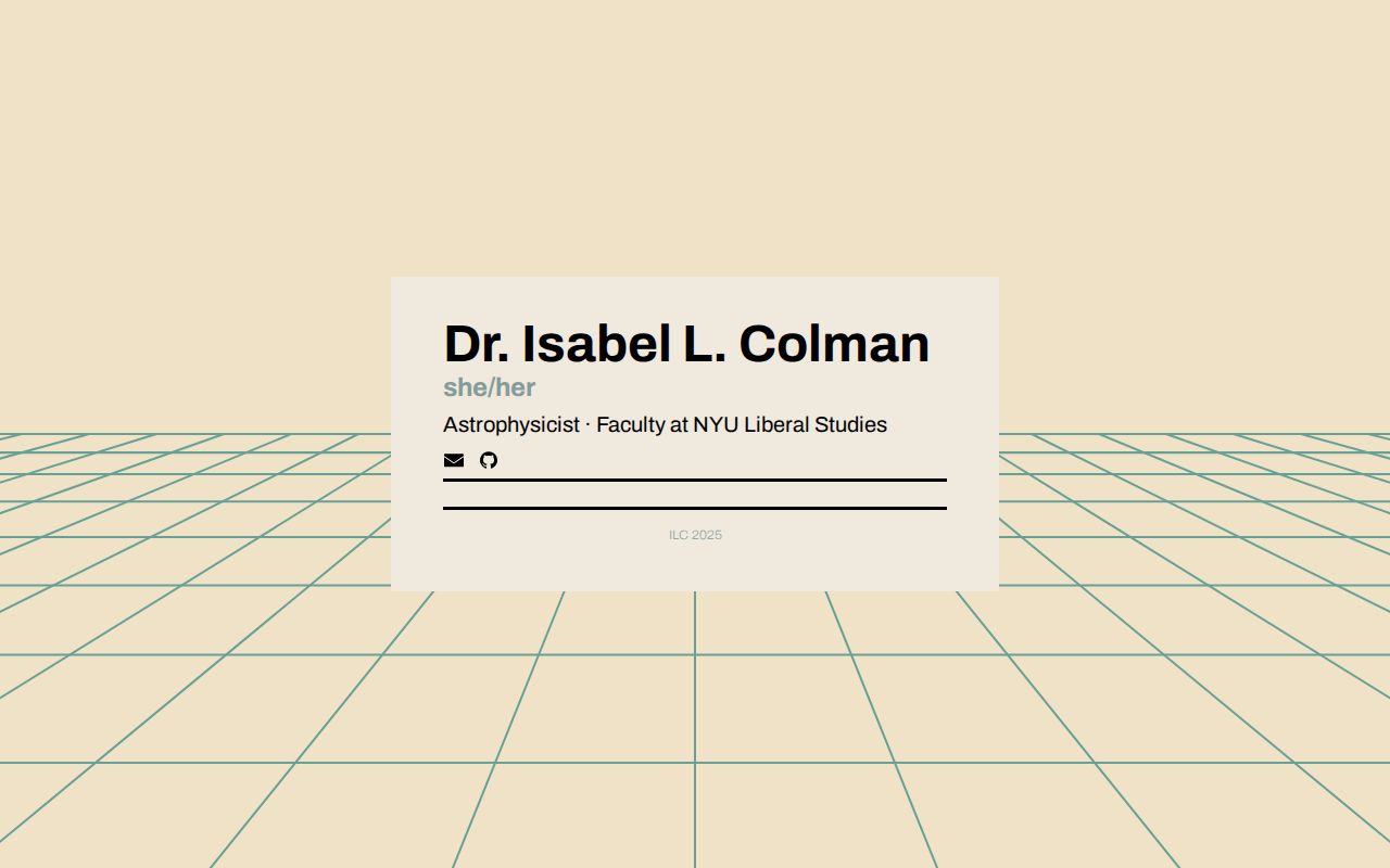 Dr. Isabel L. Colman
